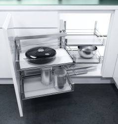 Hafele Magic Kitchen Corner Unit, Swing Out, Complete Set