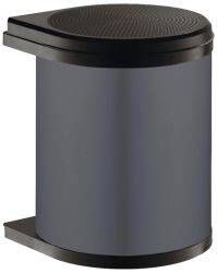 Hailo Mono - 400 mm door, 1 12L bin, swing out waste bin - Silver