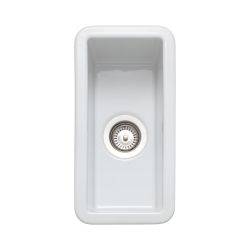 Abode Sandon White Ceramic 1.5 bowl Inset or Undermount Kitchen Sink