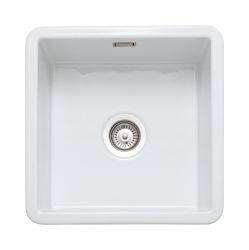 Abode Sandon White Ceramic 1.5 bowl Inset or Undermount Kitchen Sink