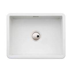 Abode Sandon White Ceramic 1.5 bowl Inset or Undermount Kitchen Sink